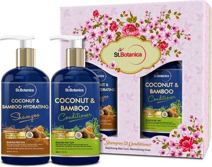 St.Botanica Coconut Oil & Bamboo Hair Strengthening Shampoo + Coconut ...