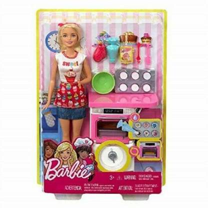 BARBIE FHP57 Bakery Chef Doll & Playset - FHP57 Bakery Chef Doll ...