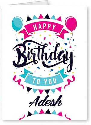 Midas Craft Happy Birthday Adesh ….04 Bithday Message Greeting Card ...