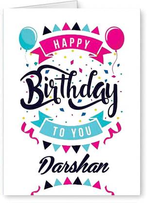 Midas Craft Happy Birthday Darshan ….04 Bithday Message Greeting Card ...
