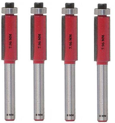 ALPHABET Carbide Tipped 2-Flute Flush Trim Router Bits 5002-4PC Shank 8 ...