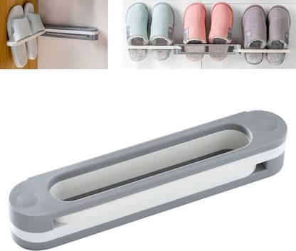 VR SHOPEE Plastic Wall Mounted Folding Slippers Rack Shoes Stand ...