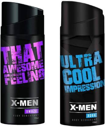 X-Men Amaze and Aqua Body Deodorant Body Spray - For Men - Price in ...