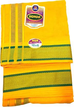 KRISHNA BHAKTI STORE MEN POOJA DHOTI CHADAR SET Woven Men Dhoti - Buy ...