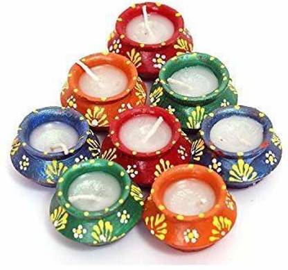 ARVANA Diwali Diya Colorful Set - Hand painted Diyas for Home Indoor ...