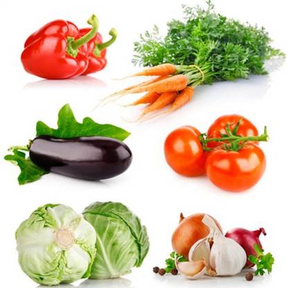 LIVOX Red Capsicum, Carrot (Gajar), Brinjal, Tomato, Cabbage, Onion ...