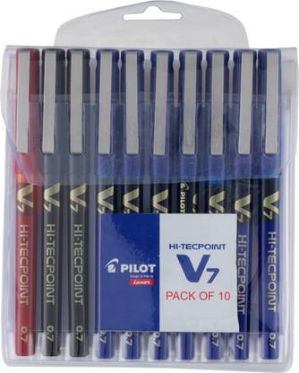 PILOT V7 (Blue- 7, Black-2, Red-1) Roller Ball Pen - Buy PILOT V7 (Blue ...