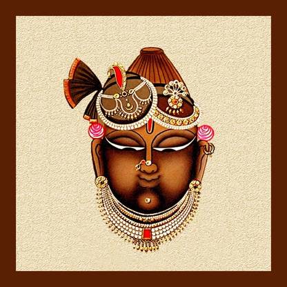 Shreenath Ji Wall Photo Frame 300GSM (Size 9X9 Inch) Paper Print ...