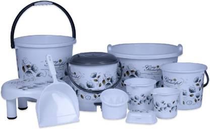 JOYO Jumbo Bathroom Set Brown Colour 25 L Plastic Bucket Price in India ...