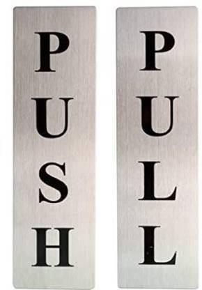 SHREEJI ENTERPRISE Push & Pull Metal Signage Board Emergency Sign Price ...