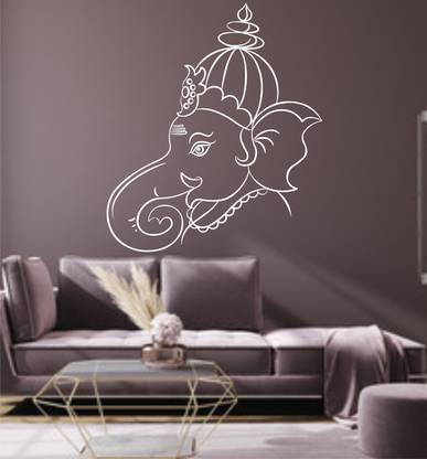 Suman Wall Sticker ganesh ji wall sticker Medium Self Adhesive Sticker ...