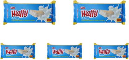 Dukes Waffy Vanilla flavoured creamy & crunchy wafers (Pack of 5 ...
