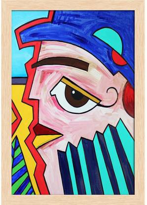 Art Composition Of Man Face Profile Paper Print - Abstract posters in ...