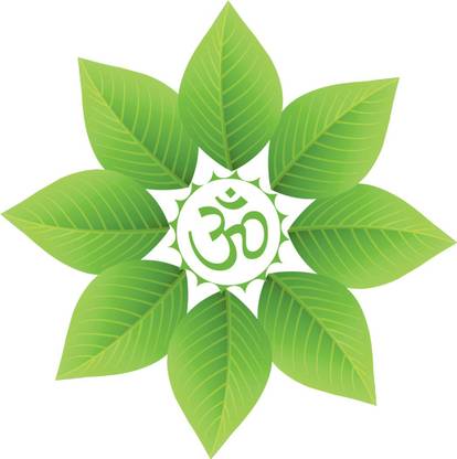 god & god's 41 cm OM on Leaf Patta Wall Sticker Self Adhesive Sticker ...