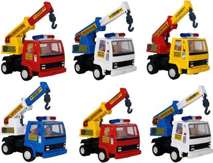 Wishmaster Small Size Pack of 6 Pull Back & go AL Crane Toys for kids ...