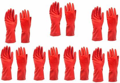 VAAMnational Rubber Hand Gloves Reusable Washing Cleaning Kitchen ...