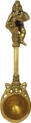 Purpledip Brass Aarti Hawan Udharini Dancing Bala Krishna: Pooja Spoon ...