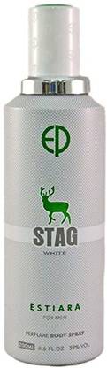 ESTIARA Stag White Body Spray - For Men (200 ml) Body Spray - For Men ...