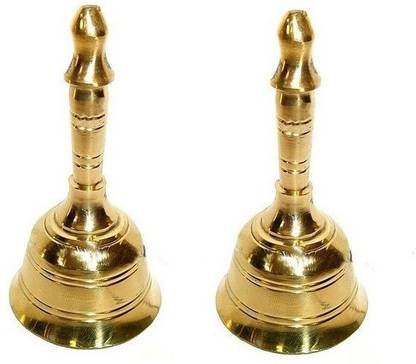 Utkarsh Pack Of 2 Pcs Brass Round Head Small Size Spiritual Pooja Puja ...