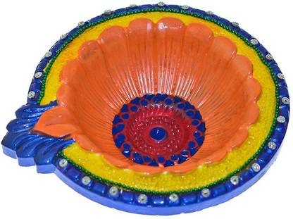 MARSHLAND Round Shaped Big Size Diya, mitti Diya, Diyas for Diwali ...