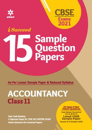 Cbse New Pattern 15 Sample Paper Accoutancy Class 11 for 2021 Exam with ...