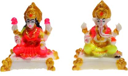 anagha Lakshmi Ganesha Marble Resin Beautiful idols, sitting on the ...