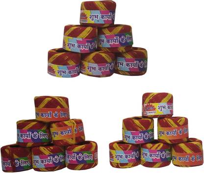 Adhvik (Set of 18) Dual Color Sacred Mauli Rakhi Dhaaga Kalawa Roll ...