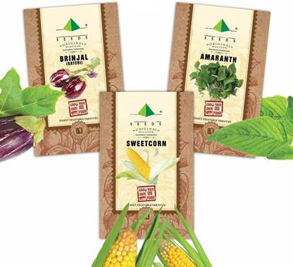 VibeX Vegetable Seeds Combo Of Sweetcorn, Amaranth (Chawli Bhaji ...