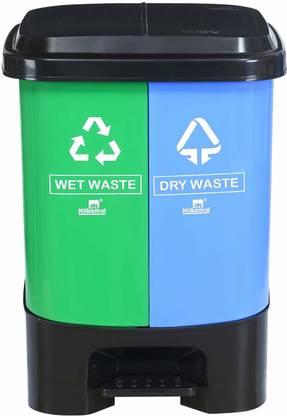 Nilkamal Twin Color Dustbin for Home, Kitchen, Restaurant/Twin Bin Dry ...