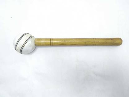 Quinergys ™XXVV-MNZ-253-Leather Ball Cricket Bat Wooden Mallet Hammer ...