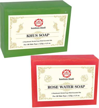 Kumkum Khadi Herbal Khus and Rose Water Soap - Price in India, Buy ...
