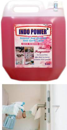 INDOPOWER Disinfectant Sanitizer Spray ANTI GERM CLEAN (QUICK REMOVES GERM) ROSE 5ltr ...