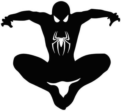 Electronics & Accessories Spiderman clinging decal logo silhouette ...