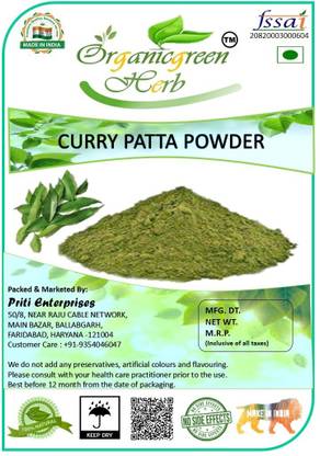 Organicgreen Herb Curry Leaf Powder | Kadi Patta Powder | Karuvepillai ...
