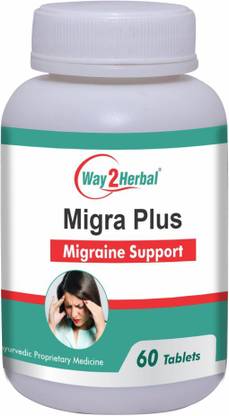 Way2Herbal Migra Plus Migraine Support 60 Tablets Price in India - Buy ...