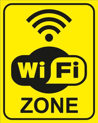 Clear Design WiFi Zone Emergency Sign Price in India - Buy Clear Design ...