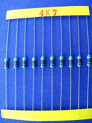 Ihc 4.7K Ohm Resistor Film Resistors 0.25 Watt tolerance 5% by Indian ...
