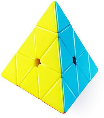 HighBoy Pyramid Cube 3x3 High Speed Sticker less Triangle Premix Puzzle ...