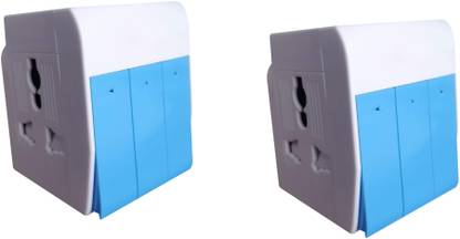 ECOBELL 3 Pin 3 Way Universal Multiplug with Individual Switch - Multi ...