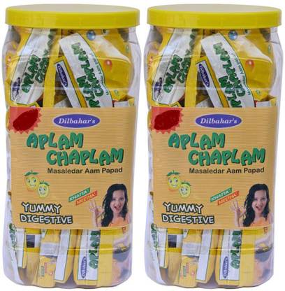 Dilbahar Aplam Chaplam Khatta Mitha Jar of 25 Sachet (Pack of 2) Mango ...