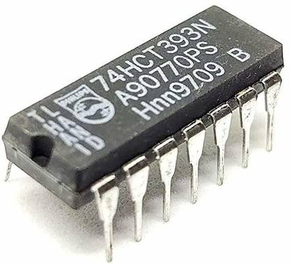 TechInfo 74HCT393N / 74393 IC Binary Ripple Counter,DIP-14 (PACK OF 5 ...