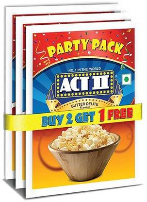 ACT II Instant Popcorn Party Pack Butter Delite Butter Popcorn Price in ...