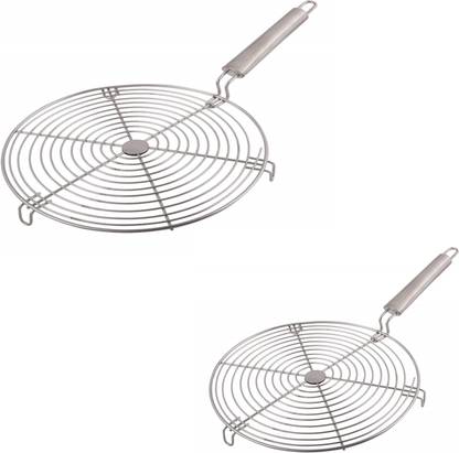 PALOMINO Round Shape Roaster Grill for Gas | Stainless Steel Jali Roti ...