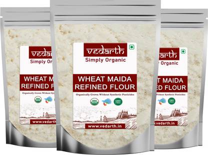 Vedarth Combo of 3 Organic Maida / Wheat Maida Flour (1 kg Each Pack ...