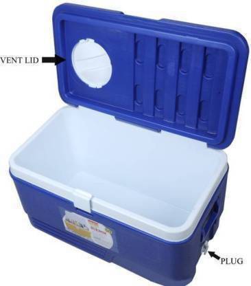 Aristo Ice Box 50 Ltr Vent Lid + Tap (50 ltr Blue) (Blue, 50 L) Ice Box ...