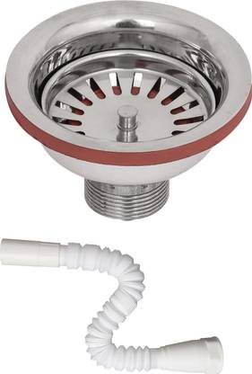 RAMONI Flexible PVC Long Socket Waste Drain Pipe for Wash Basin Sink ...