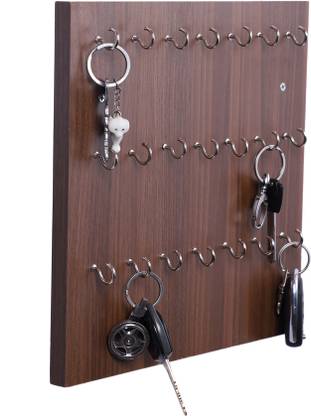 REDWUD Redwud Sanvo 21 Hooks Key Holder/Wall Mounted key hold Walnut ...