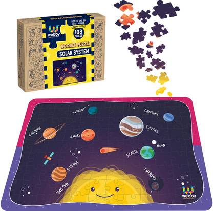 Webby Solar System Wooden Jigsaw Puzzle, 108 Pieces - Solar System ...