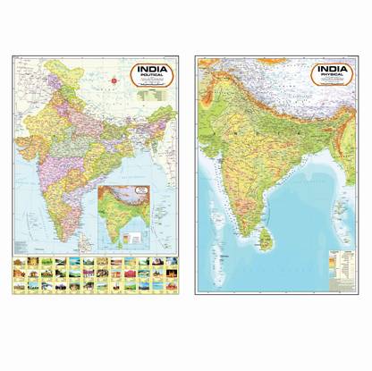 India Physical Map Hd