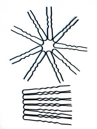 jiaaksh Swastik small size juda pin (Black) set of 144 pins Hair Pin ...